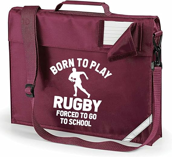 Born to Play Rugby School Book Bag – Kids Shoulder Bag | 5L | Multiple ...