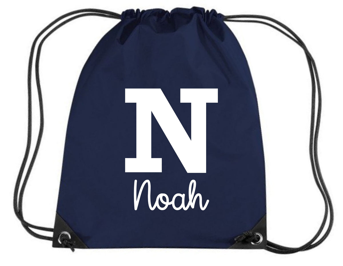 Personalised Initial and Name Drawstring Bag – ESV BRANDS LTD